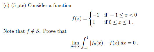 Consider a function f(x) = {-1 if -1 | Chegg.com
