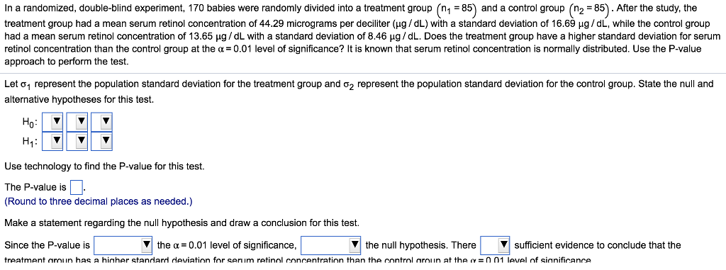 Solved In a randomized, double-blind experiment, 170 babies | Chegg.com