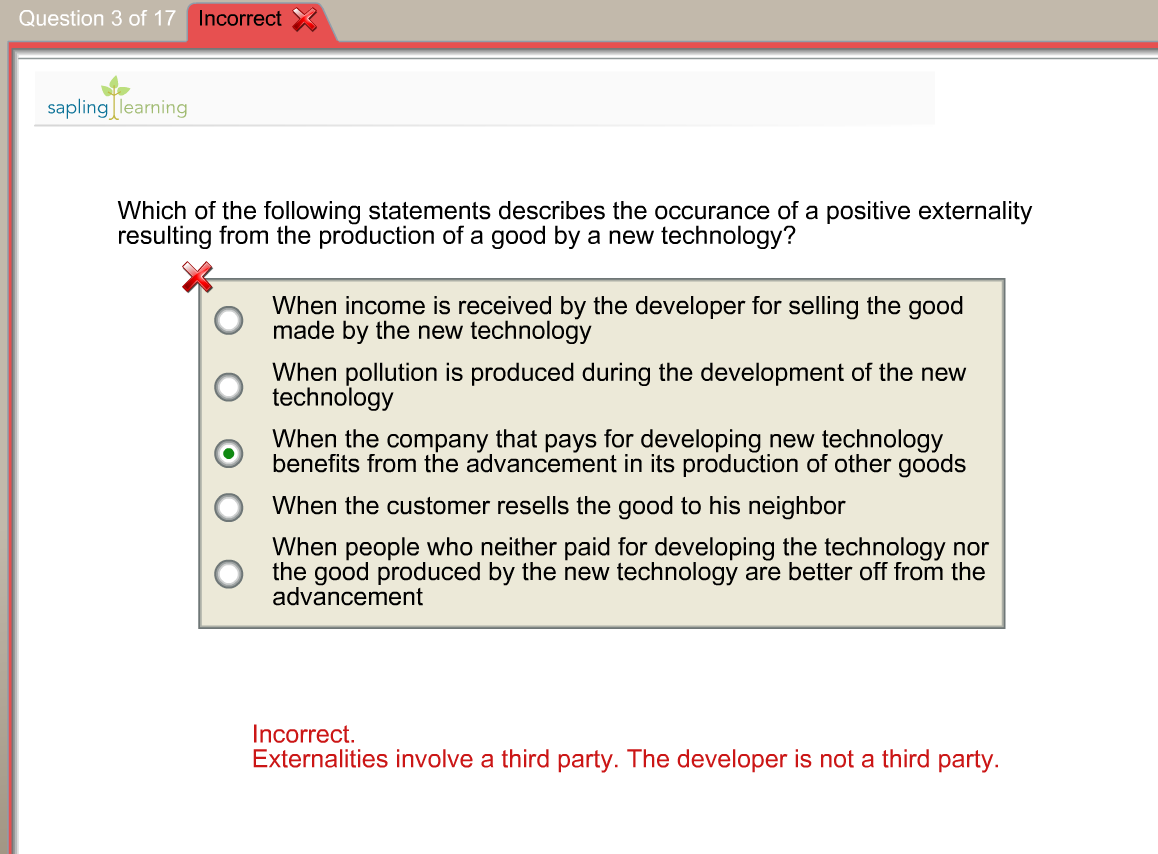 Solved Which of the following statements describes the | Chegg.com