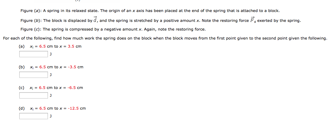 Solved A spring and block are in the arrangement of the | Chegg.com