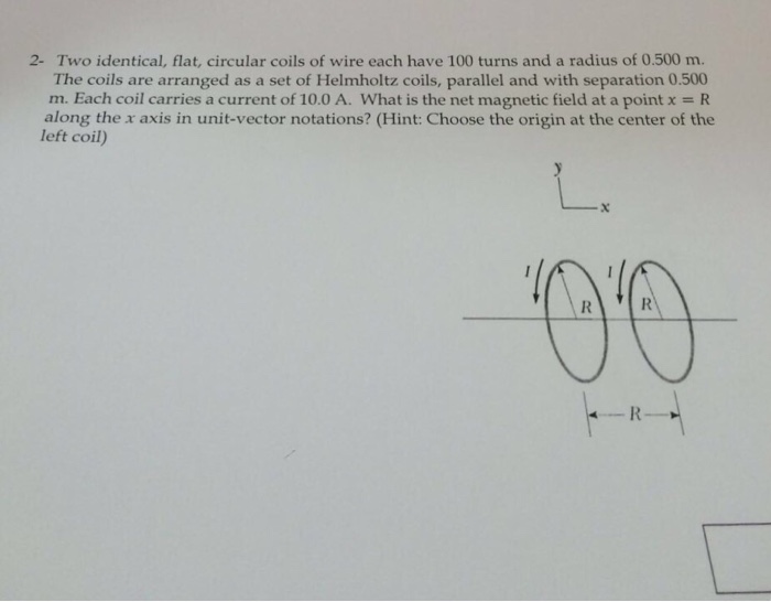 Solved Two identical, flat, circular coils of wire each have | Chegg.com