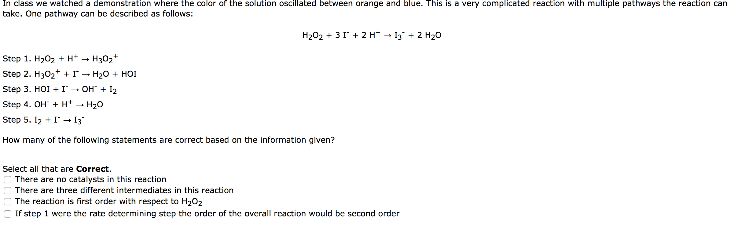 Solved In class we watched a demonstration where the color | Chegg.com