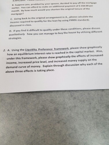 Solved Using the Liquidity Preference framework, please show | Chegg.com