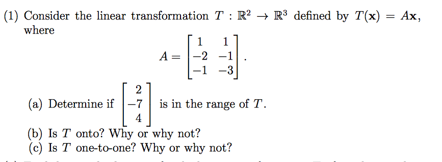 Solved Consider the linear transformation T: R^2 rightarrow | Chegg.com