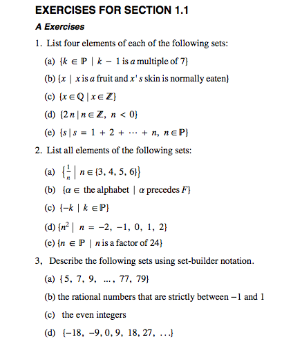 Solved EXERCISES FOR SECTION 1.1 A Exercises 1. List four | Chegg.com