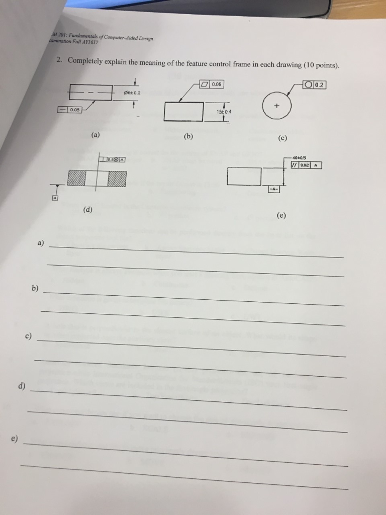 Solved Completely explain the meaning of the feature control | Chegg.com