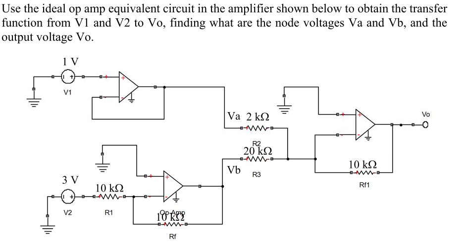Solved Use the ideal op amp equivalent circuit in the | Chegg.com