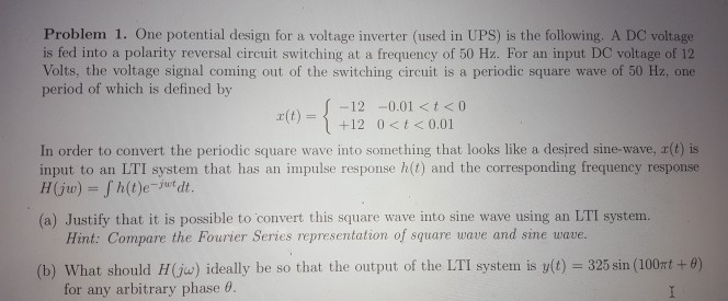 Solved Problem 1. One potential design for a voltage | Chegg.com