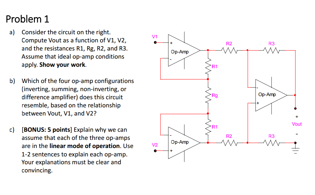 Solved Consider the circuit on the right. Compute Vout as a | Chegg.com