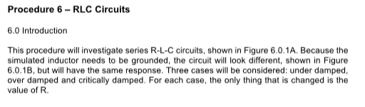Solved Procedure 6-RLC Circuits 6.0 Introduction This | Chegg.com
