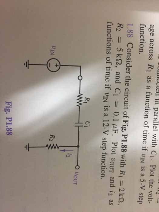 Solved Consider the circuit of Fig.P1.88 with R_1 = 2k Ohm, | Chegg.com