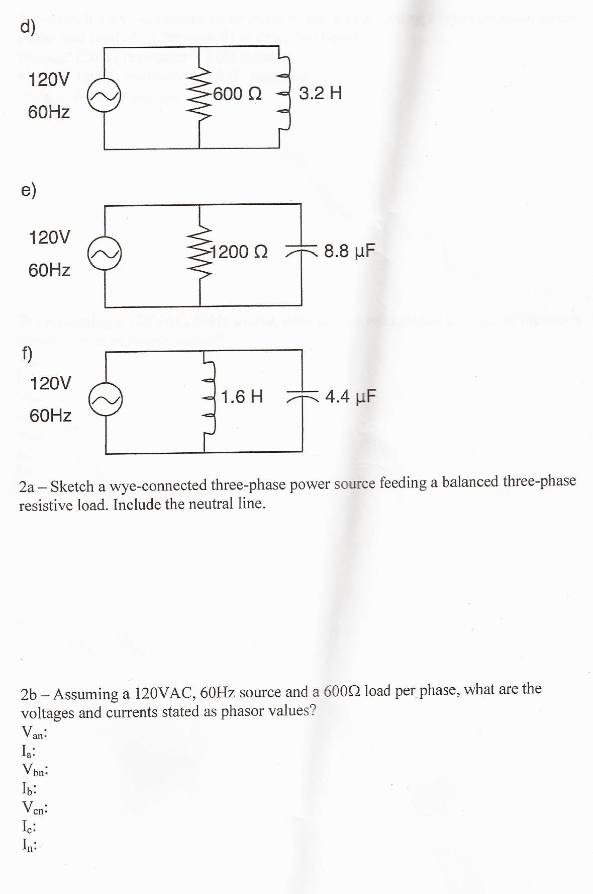 Solved For each of the circuits shown below calculate the | Chegg.com