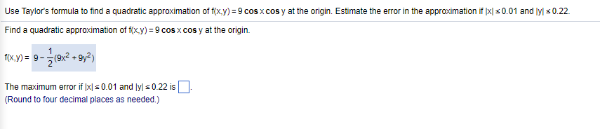 Solved Use Taylor's formula to find a quadratic | Chegg.com