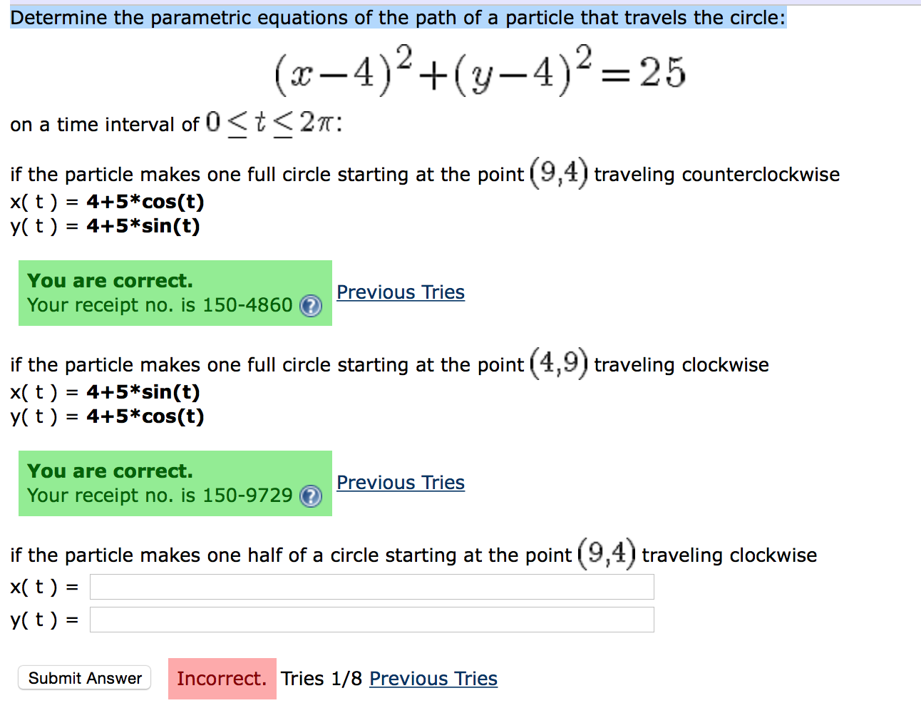 Solved Determine the parametric equations of the path of a | Chegg.com