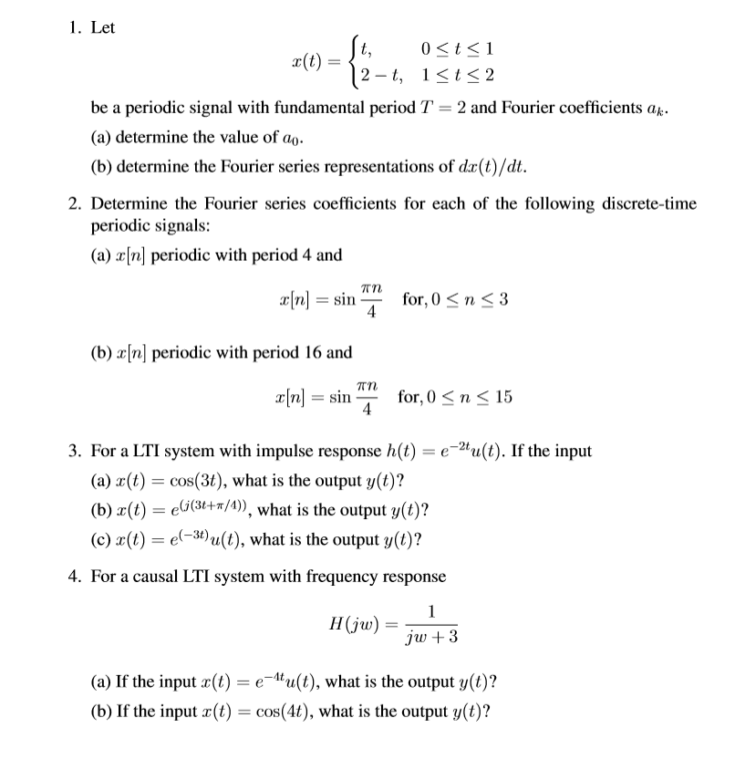 Solved 1. Let x(t) = 2-t, 1tK2 be a periodic signal with | Chegg.com