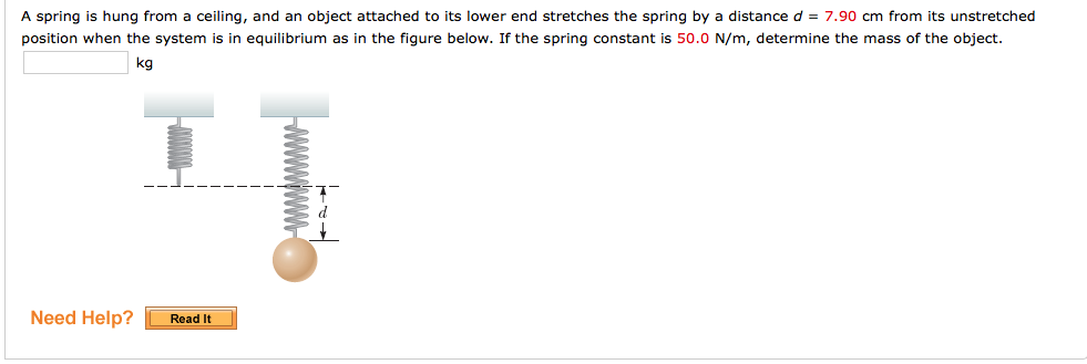 Solved A spring is hung from a ceiling, and an object | Chegg.com