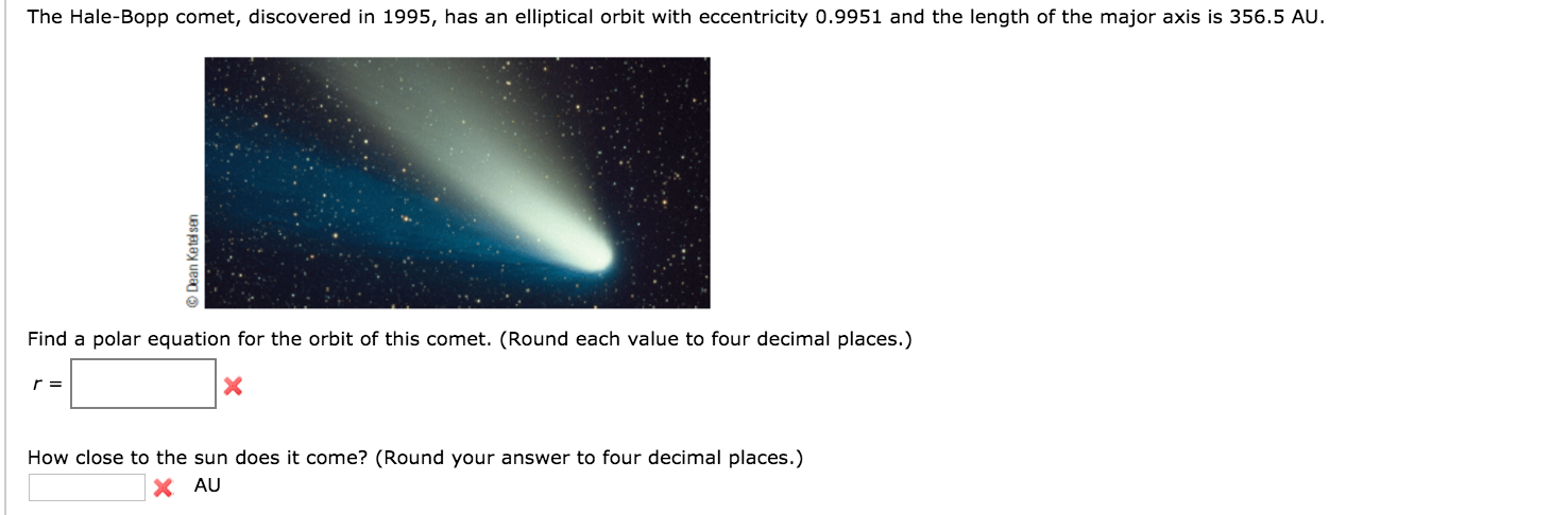 Solved Question Part Points Submissions Used The Hale-Bopp | Chegg.com