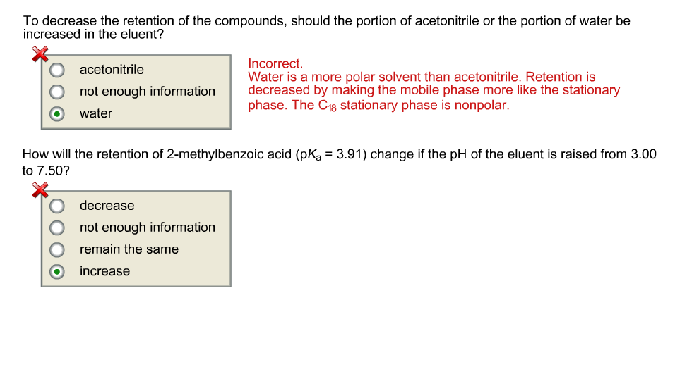 Solved The following compounds were separated on a C18 HPLC | Chegg.com