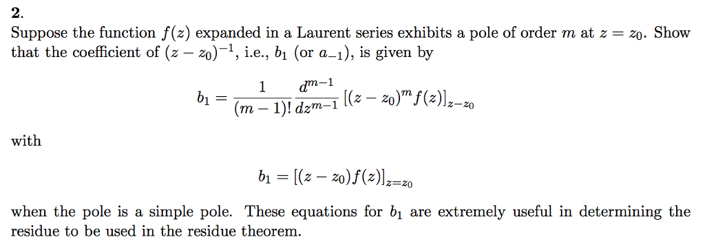 Solved Suppose the function f(z) expanded in a Laurent | Chegg.com
