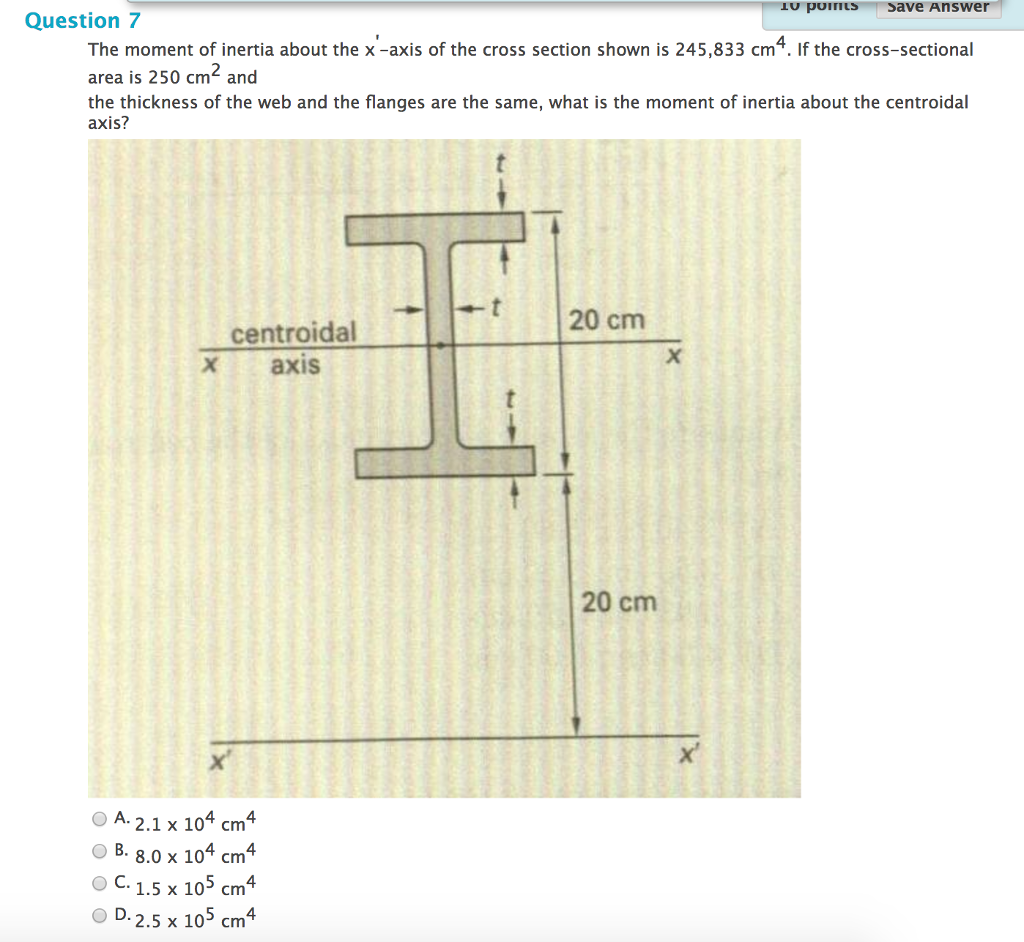 Solved The Moment Of Inertia About The X axis Of The Cross Chegg solved-the-moment-of-inertia-about-the-x-axis-of-the-cross-chegg