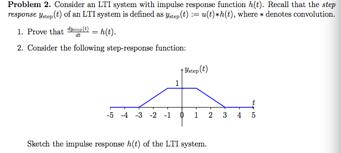 Solved Consider an LTI system with impulse response function | Chegg.com