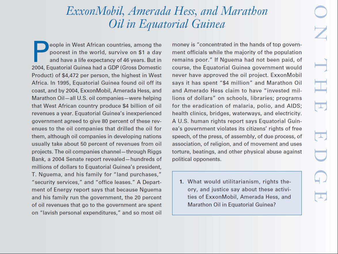 Solved Read the attachment. "Exxon Mobil" - (page 113) case | Chegg.com