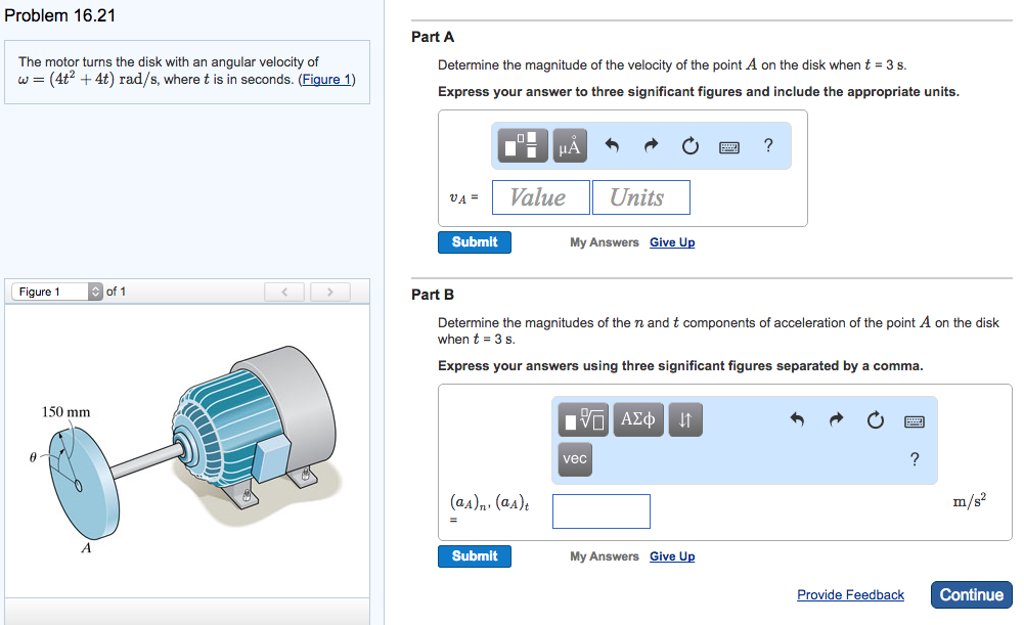 Solved The motor turns the disk with an angular velocity of | Chegg.com
