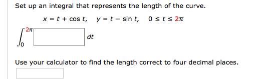 Solved Set up an integral that represents the length of the | Chegg.com