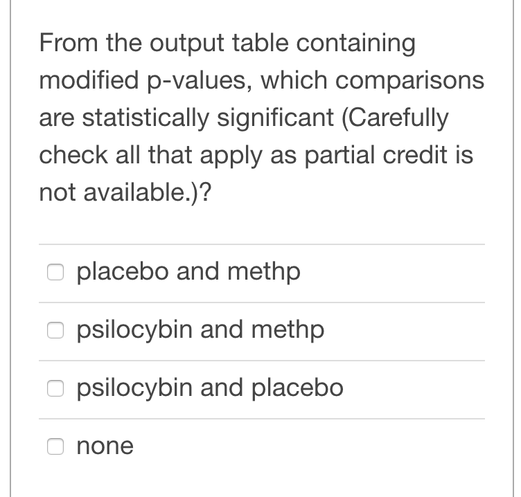 Solved Pairwise comparisons using t tests with pooled SD | Chegg.com