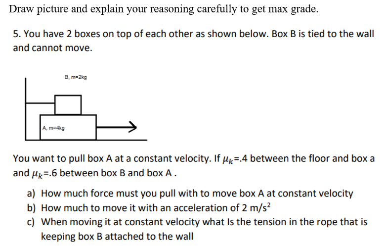 Solved Draw picture and explain your reasoning carefully to | Chegg.com
