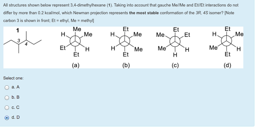 Solved All structures shown below represent | Chegg.com