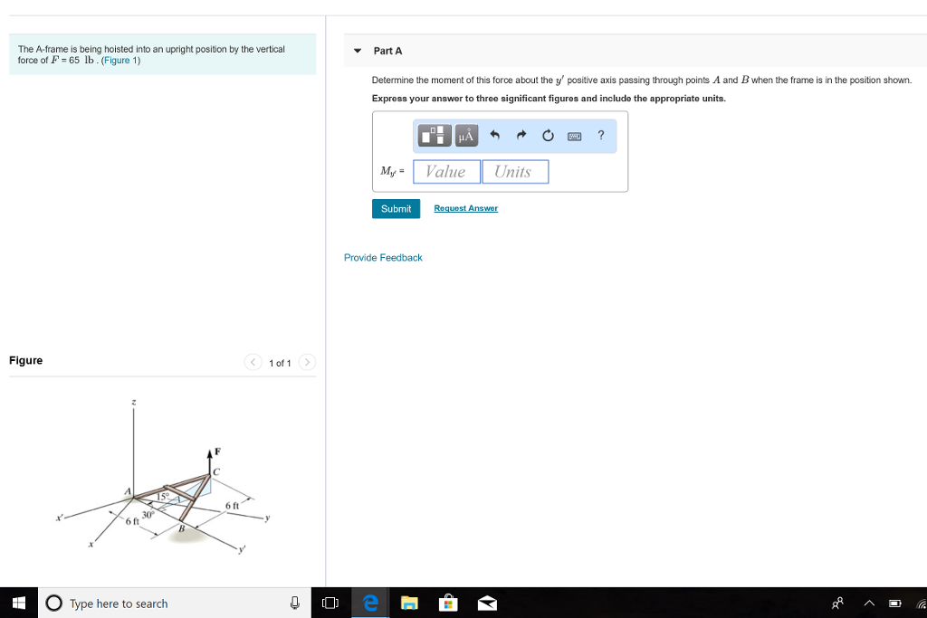 Solved The A-frame is being hoisted into an upright position | Chegg.com