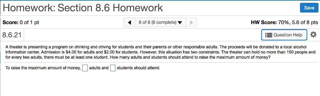 Solved Homework Section 8 6 Homework Score 0 Of 1 Pt