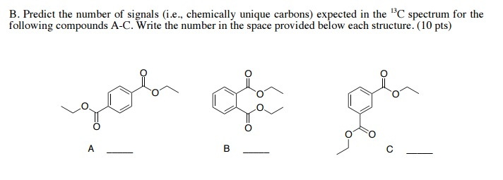 Solved Predict the number of signals (i.e., chemically | Chegg.com