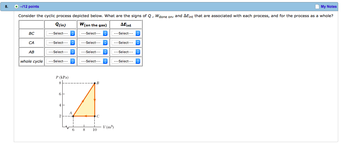 Solved Consider the cyclic process depicted below. What are | Chegg.com