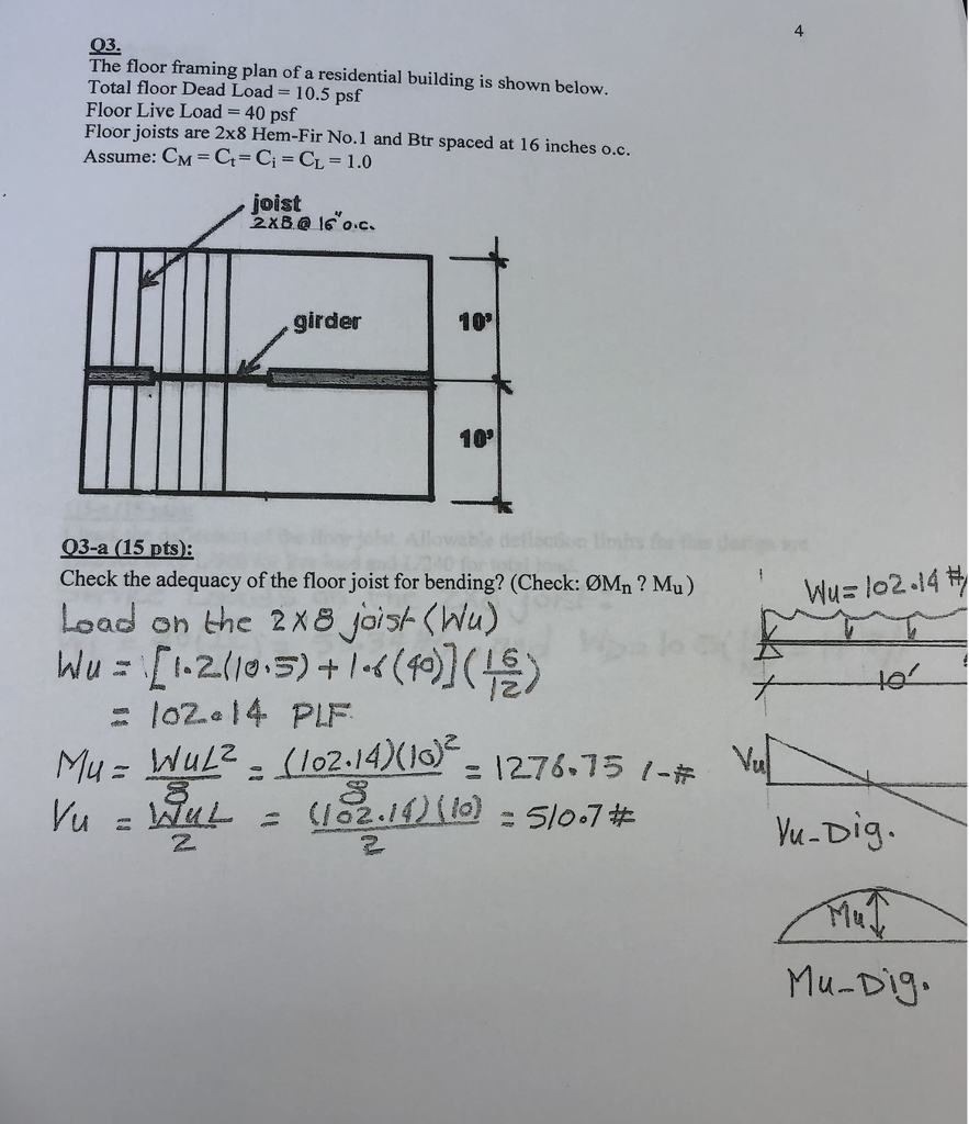 4 03 The Floor Framing Plan Of A Residential Chegg 4 03 The Floor Framing Plan Of A Residential Chegg
