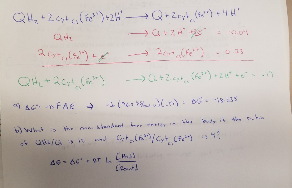 Solved biochemistry problem using the information | Chegg.com