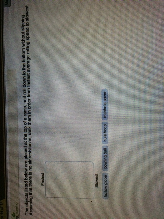 Solved The objects listed below are placed at the top of a | Chegg.com