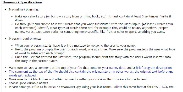 Your homework is to write a Python program that plays | Chegg.com