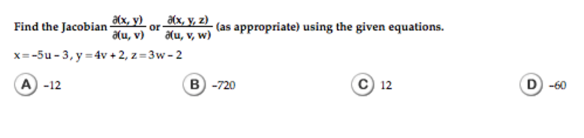 Solved Find the Jacobian partial differential(x, y)/partial | Chegg.com