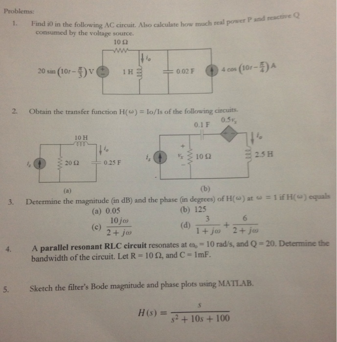 Solved Find i0 in the following AC circuit. Also calculate | Chegg.com