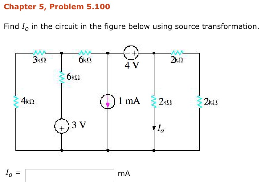 Solved Find I_0 in the circuit in the figure below using | Chegg.com