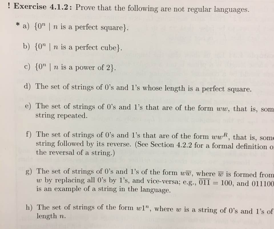 Solved Prove that the following are not regular languages. | Chegg.com