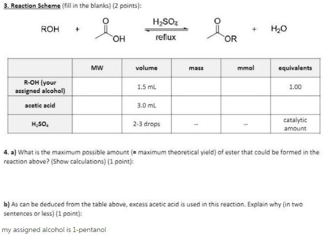 Solved Reaction Scheme (fill in the blanks) What is the | Chegg.com