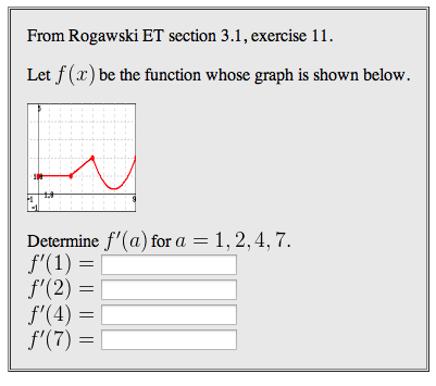 Solved From Rogawski ET section 3.1, exercise 11. Letf (x) | Chegg.com