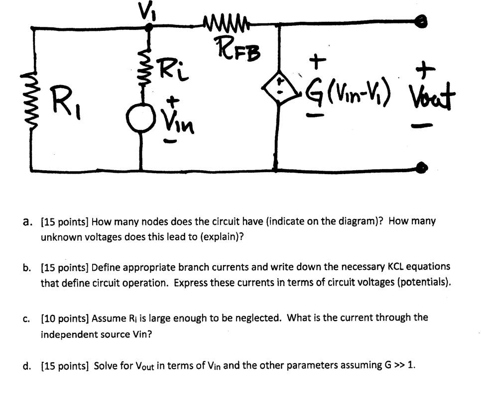 Solved KFB+ ナ In [15 points] How many nodes does the circuit | Chegg.com