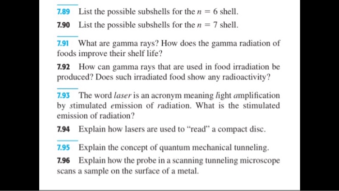 Solved List the possible subshells for the n = 6 shell. List | Chegg.com