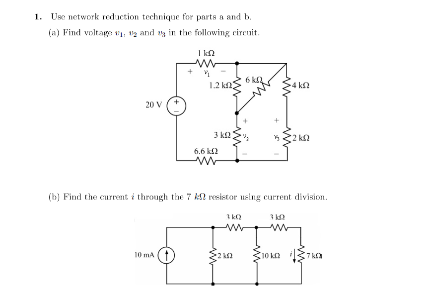 Solved Use network reduction technique for parts a and b. | Chegg.com