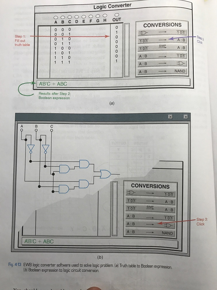 Solved EWB logic converter software used to solve logic | Chegg.com