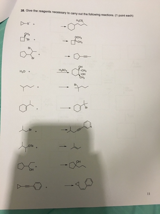 Solved Give the reagents necessary to carry out the | Chegg.com